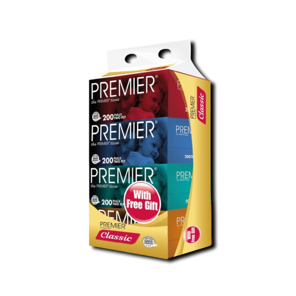 Premier Box Facial Tissue 2 PLY (200's x 4) | Shopee Malaysia