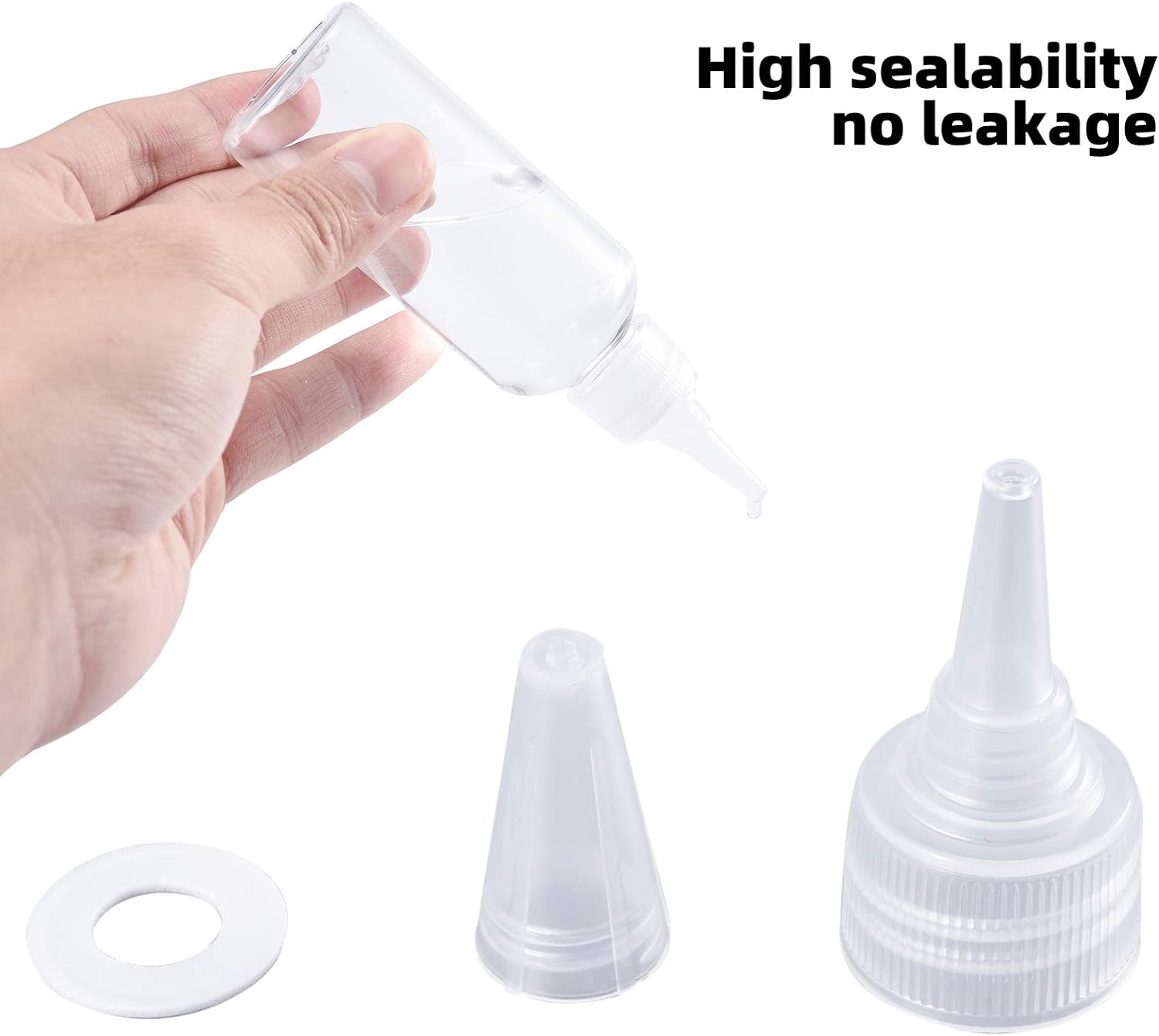 Bottle Dropper Refillable 5-120ml Transparent Plastic Nozzle Bottle ...