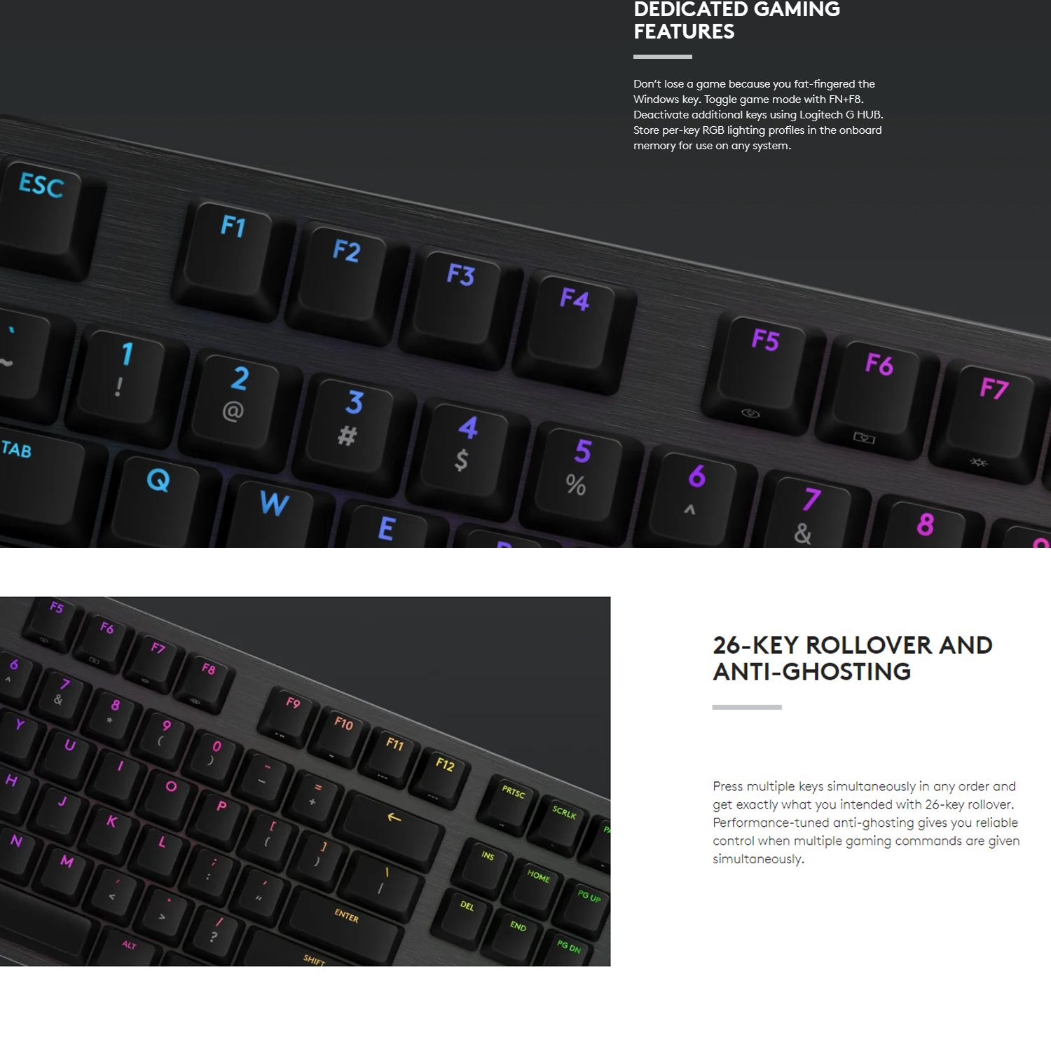 Logitech G512 Carbon Lightsync RGB Wired Mechanical Gaming Keyboard ...