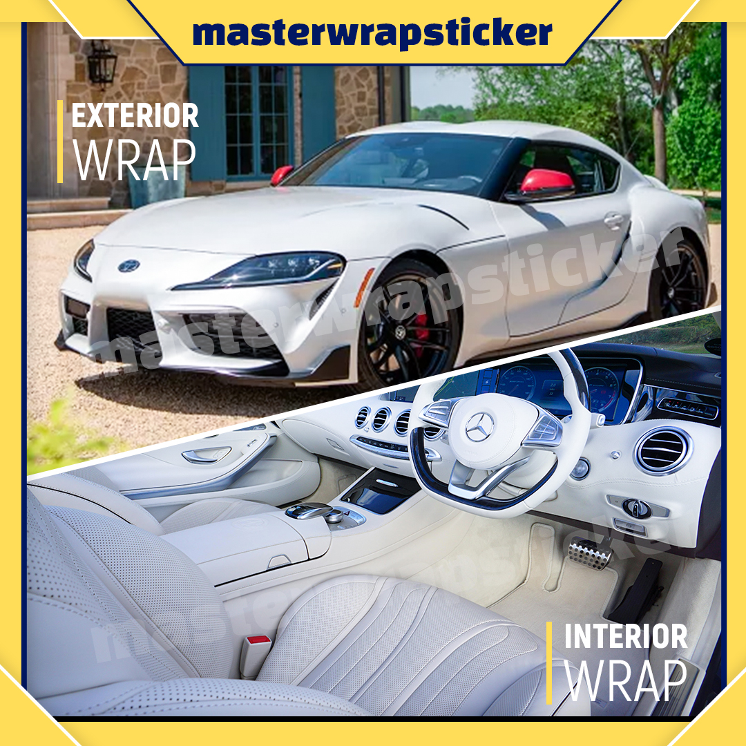 PREMIUM GLOSSY WHITE STICKER KERETA(152CM-90CM)stiker kereta PUTIH ...