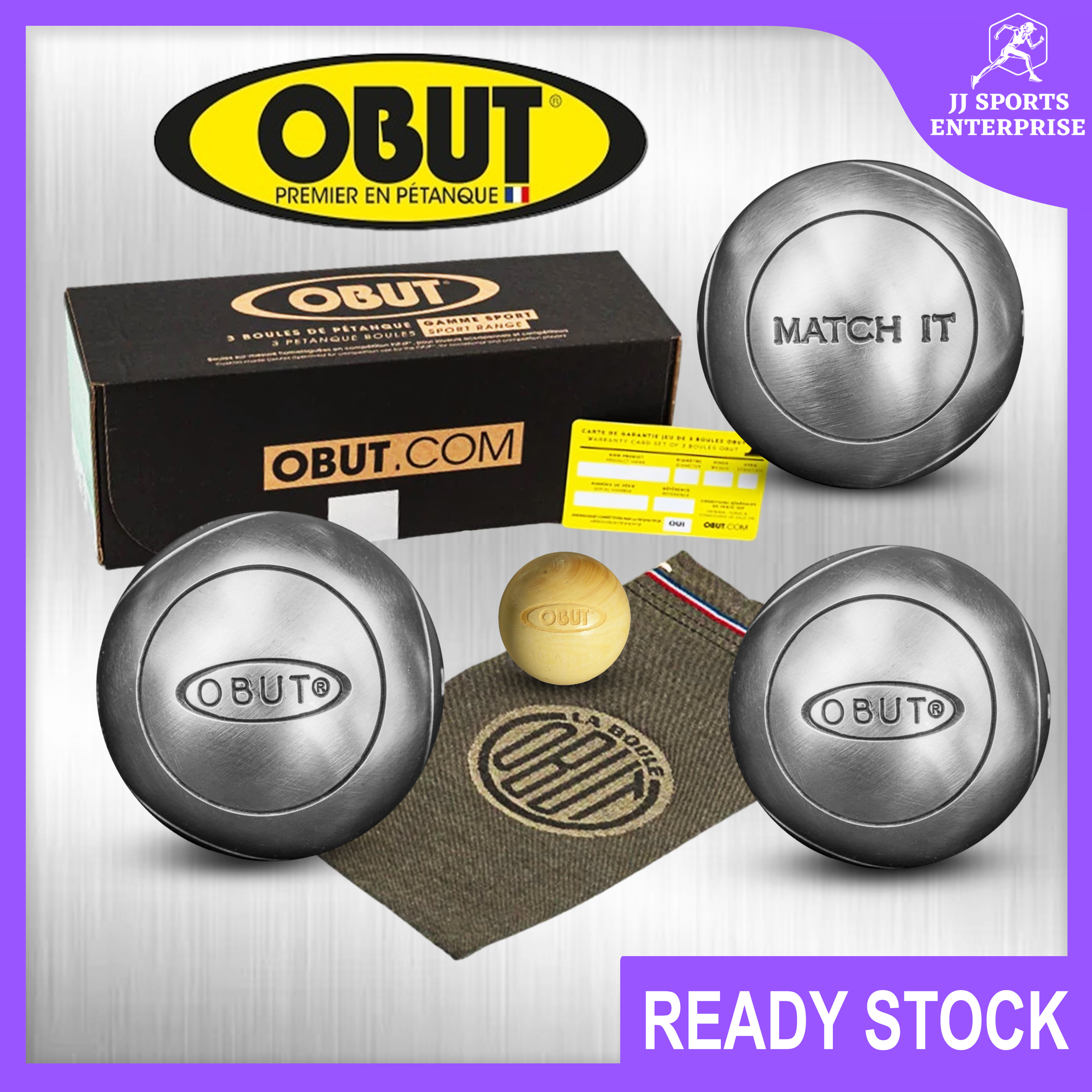 OBUT Petanque Boules Match IT M3IT Style 1 Competition Jack Bola Target ...