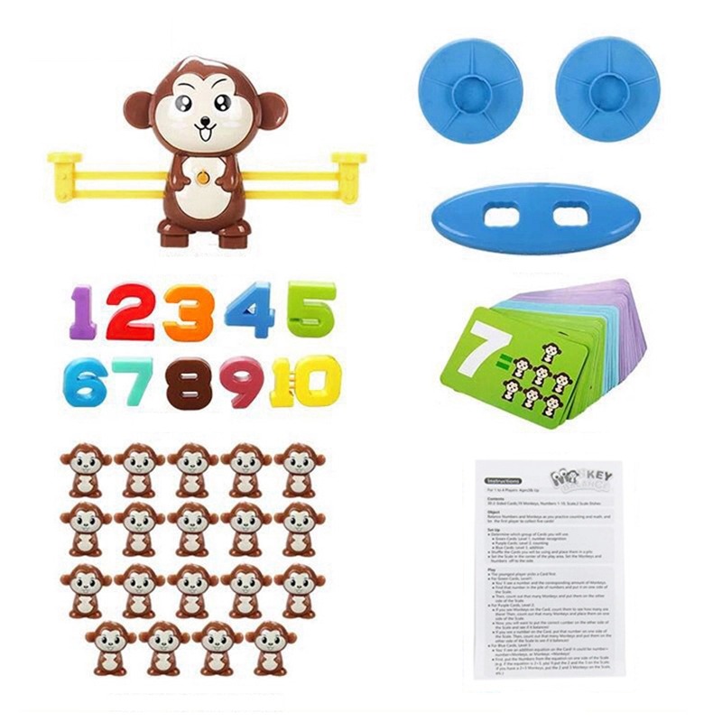 EZYLITTLES Monkey Balance Educational Math Game for Kids Counting ...