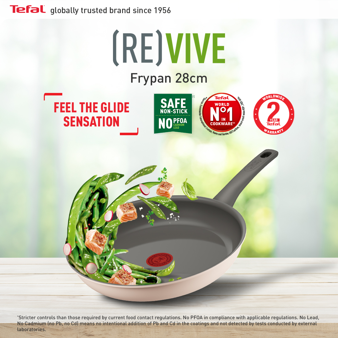 Tefal Cookware Revive Ceramic Range Frypan (20cm/24cm/28cm)/Wokpan ...