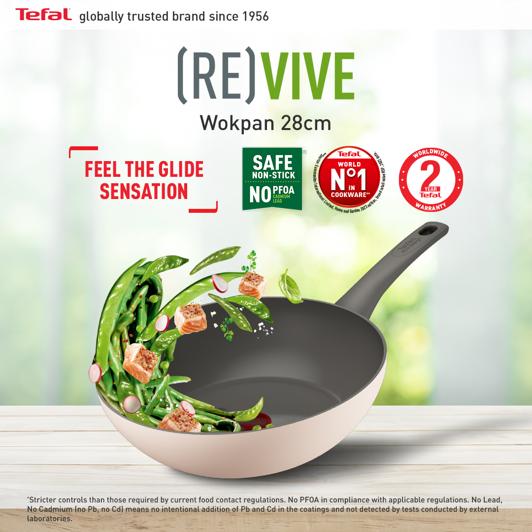Tefal Cookware Revive Ceramic Range Frypan (20cm/24cm/28cm)/Wokpan (28cm) | Shopee Malaysia