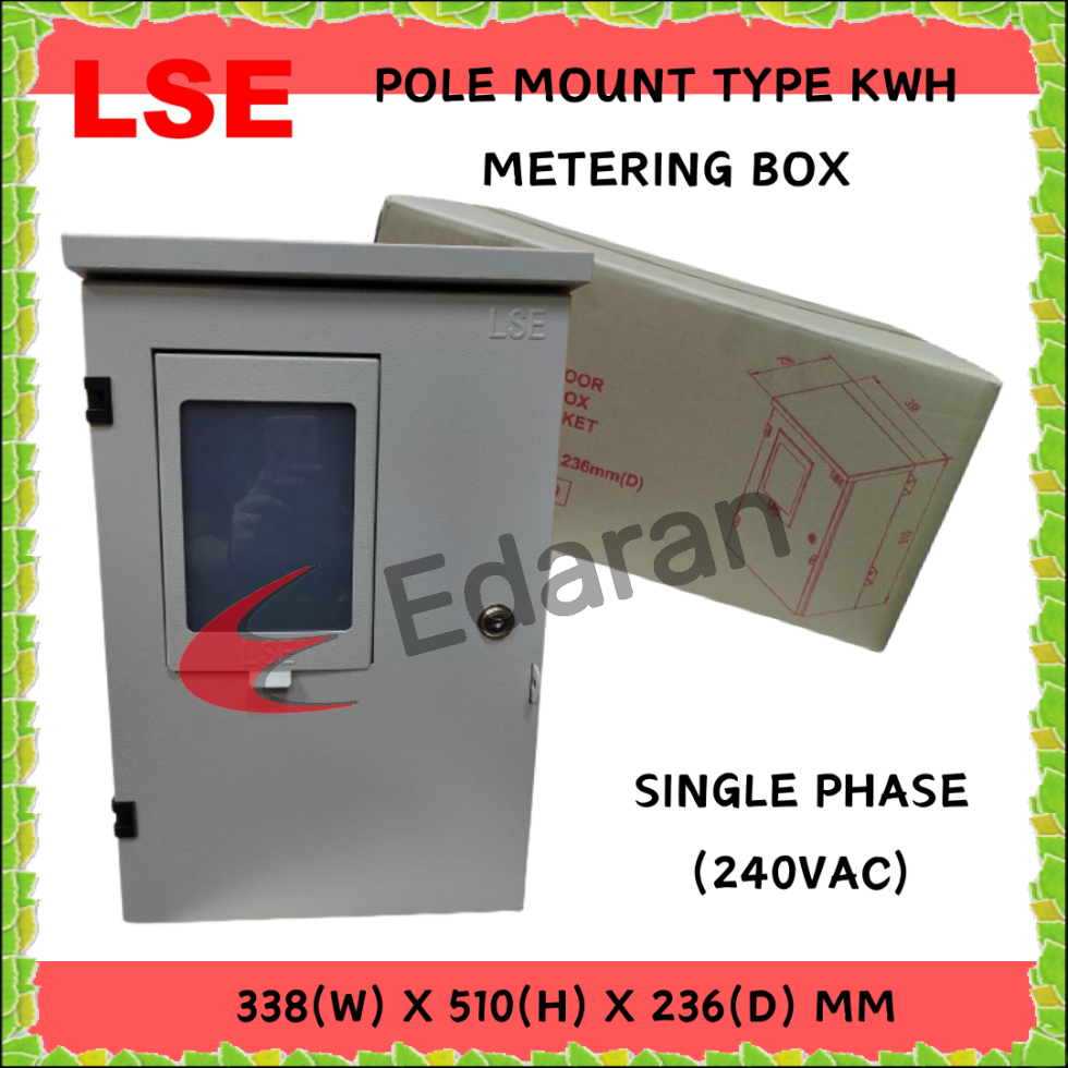 LSE OUTDOOR POLE MOUNT TYPE KWH METERING BOX - 1 PHASE 240VAC ...