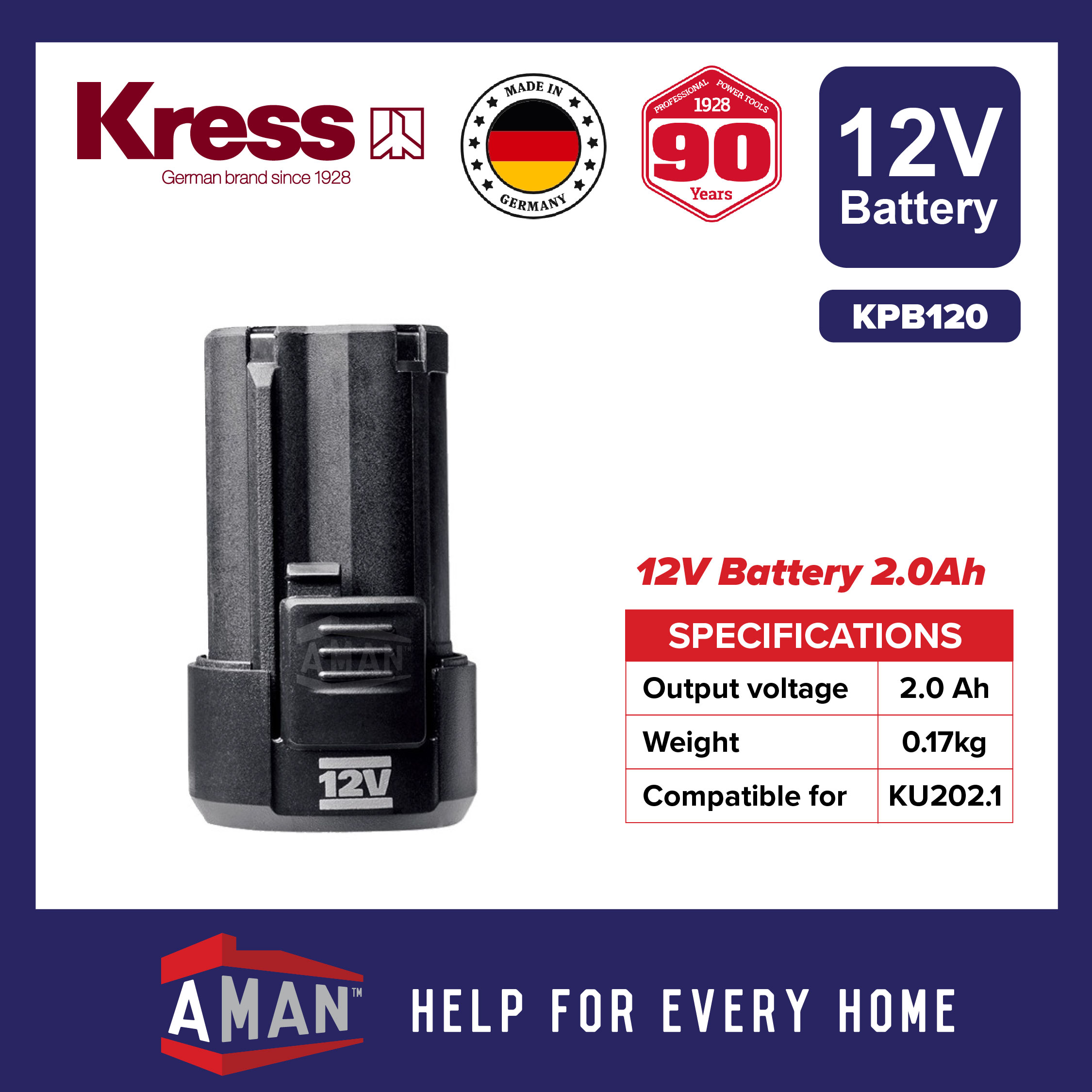 KRESS Battery And Charger 100% Original 12V 20V 2.0Ah 4.0Ah For Impact ...