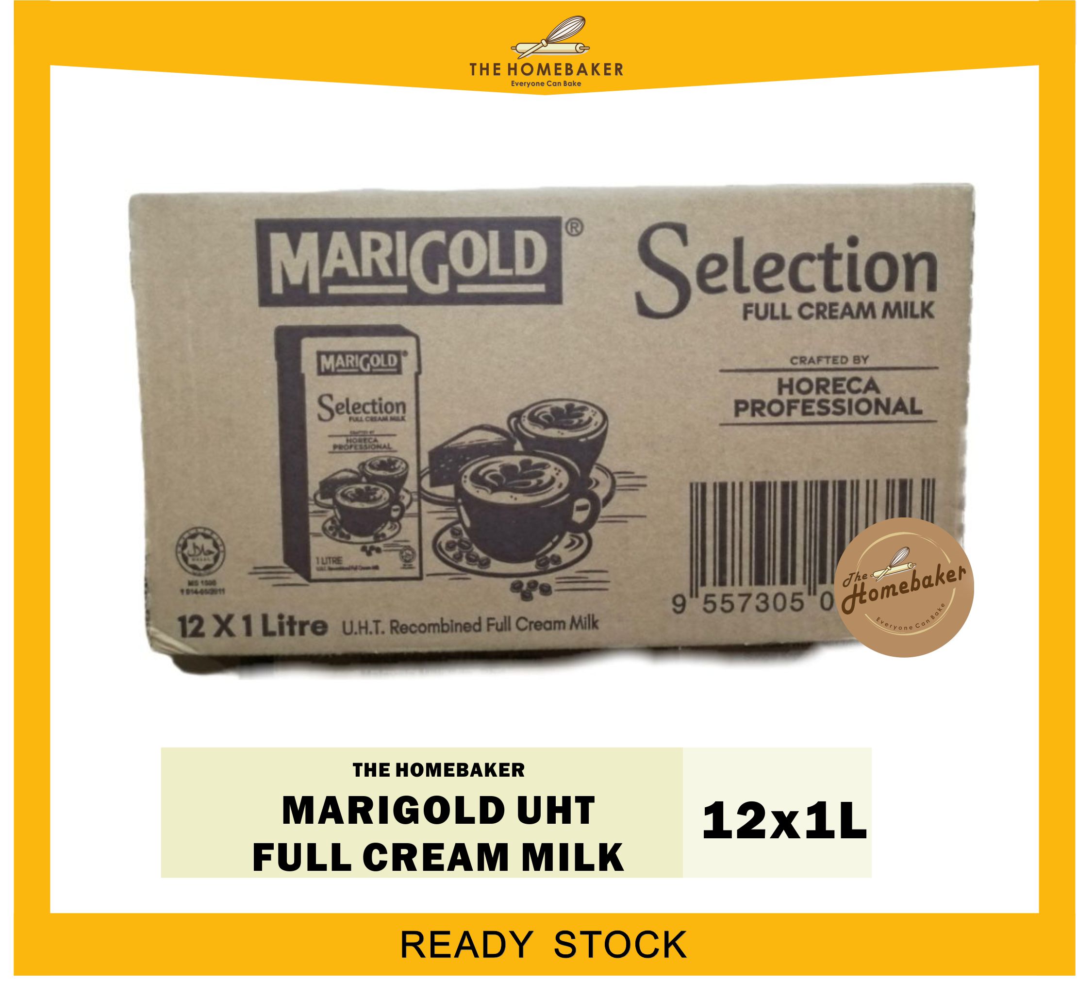 Marigold UHT Selection Full Cream Milk / Susu Penuh Krim 1L x 12 Pack /The HomeBaker | Shopee ...