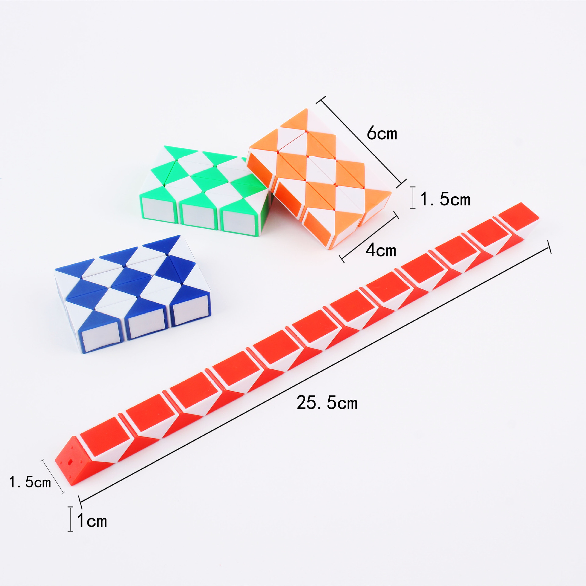 Mini Twist Puzzle Magic Snake Cube Ruler Fidget Sensory Snake ...
