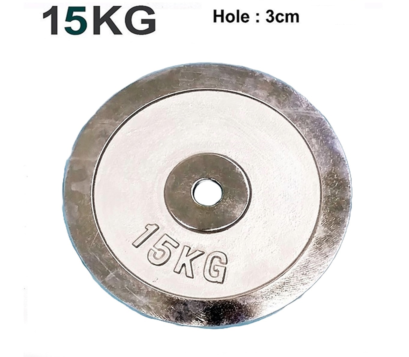 🔥🔥 30KG (2 x15KG) Iron Dumbbell Plate High Grade Quality Iron Chrome ...