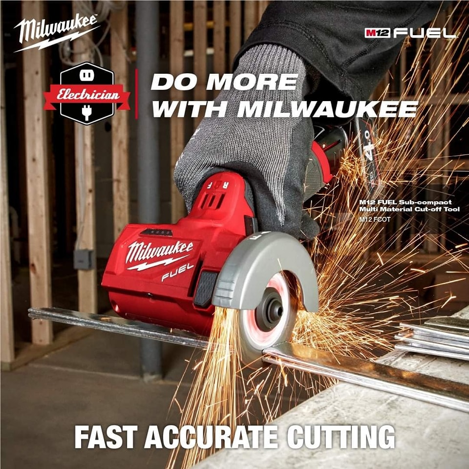 MILWAUKEE M12 FUEL SUB-COMPACT MULTI-MATERIAL CUT-OFF TOOL M12 FCOT-0X ...