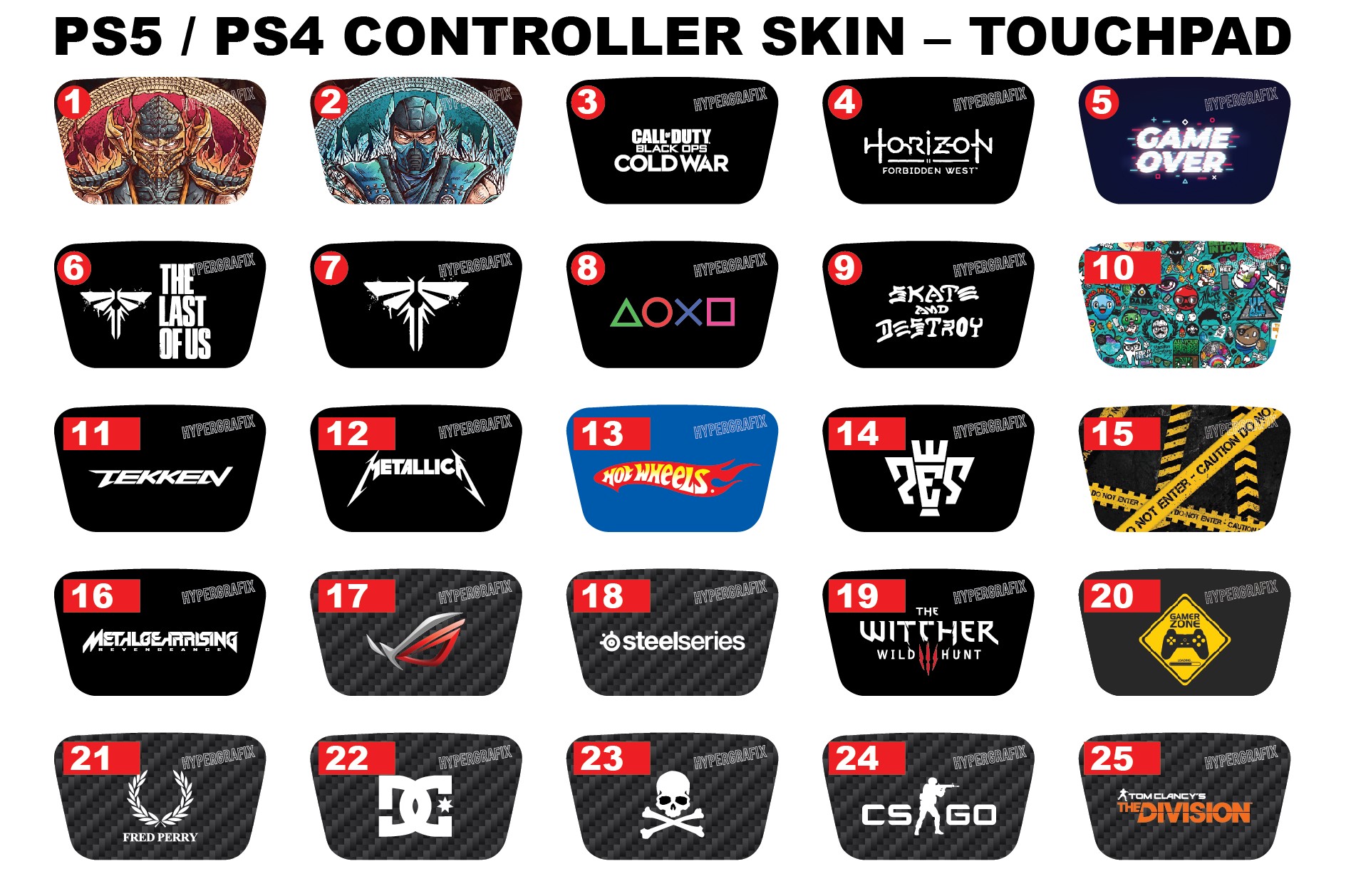 PS5 / PS4 TOUCHPAD CONTROLLER STICKER SKIN – (1 pcs) | Shopee Malaysia