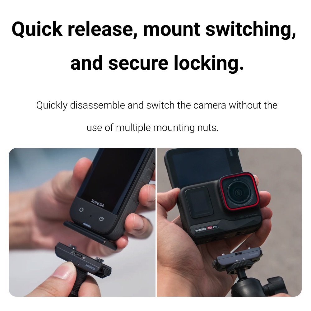 Insta360 Magnetic Quick Release Mount Adapter V2 for ONE X4 X3 Ace Pro ...