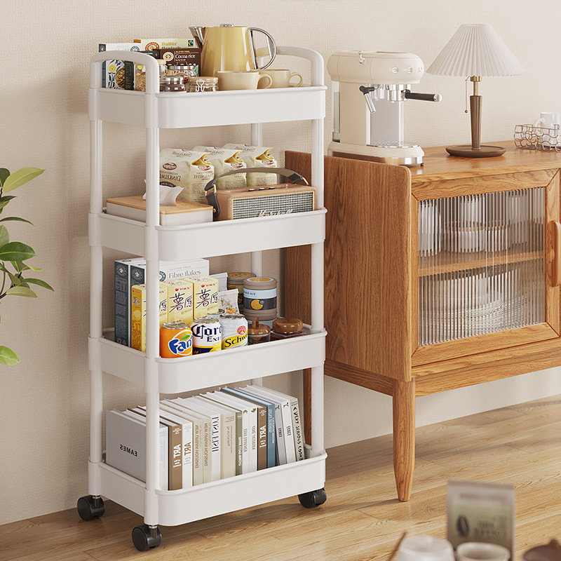 3/4/5 Tiers Kitchen Trolley Storage Rack With Wheel Multifunction ...