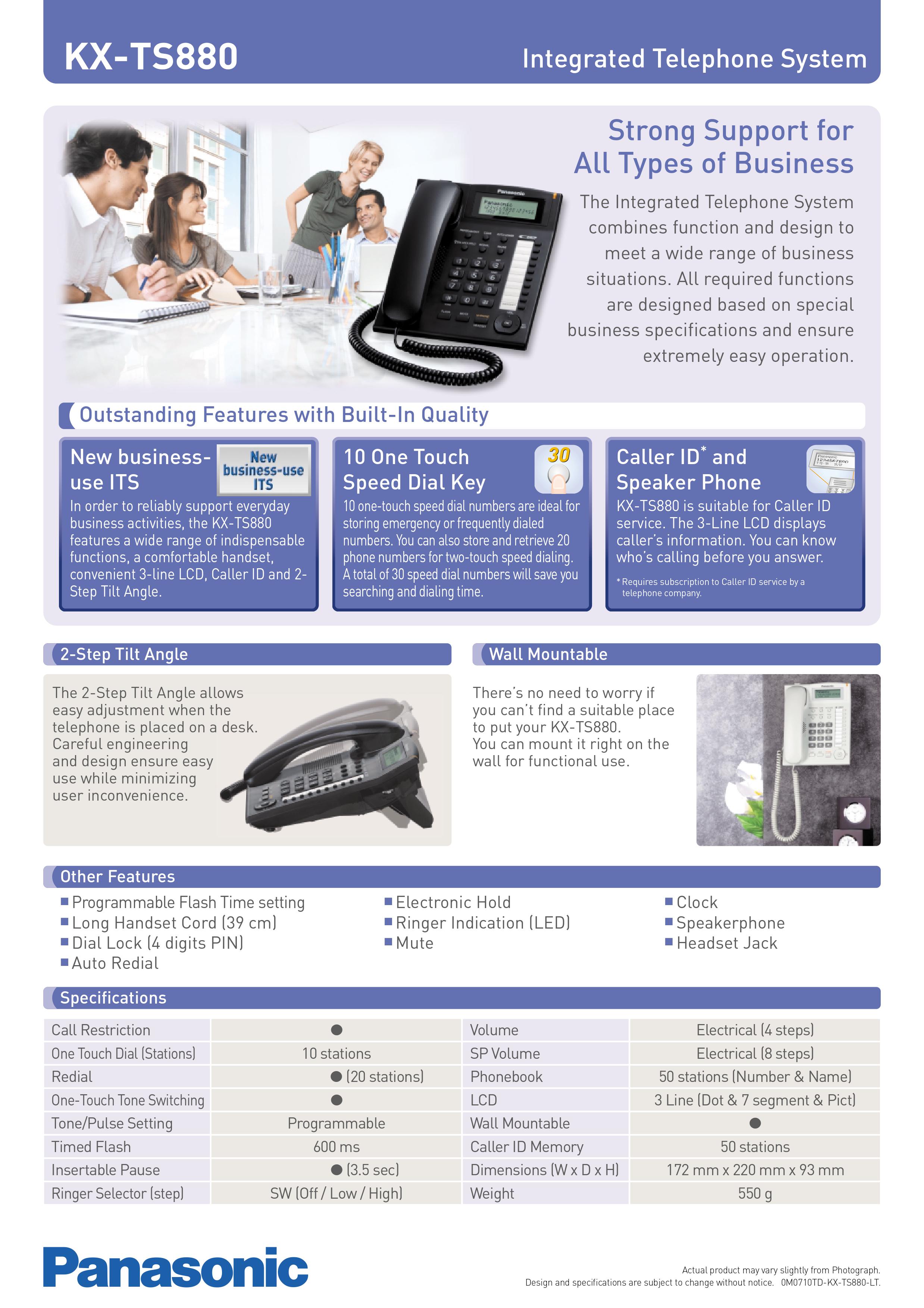 PANASONIC Single Line Speaker Integrated Phone KX-TS880 KX-TS880ML | TM Line | Maxis | Unifi ...