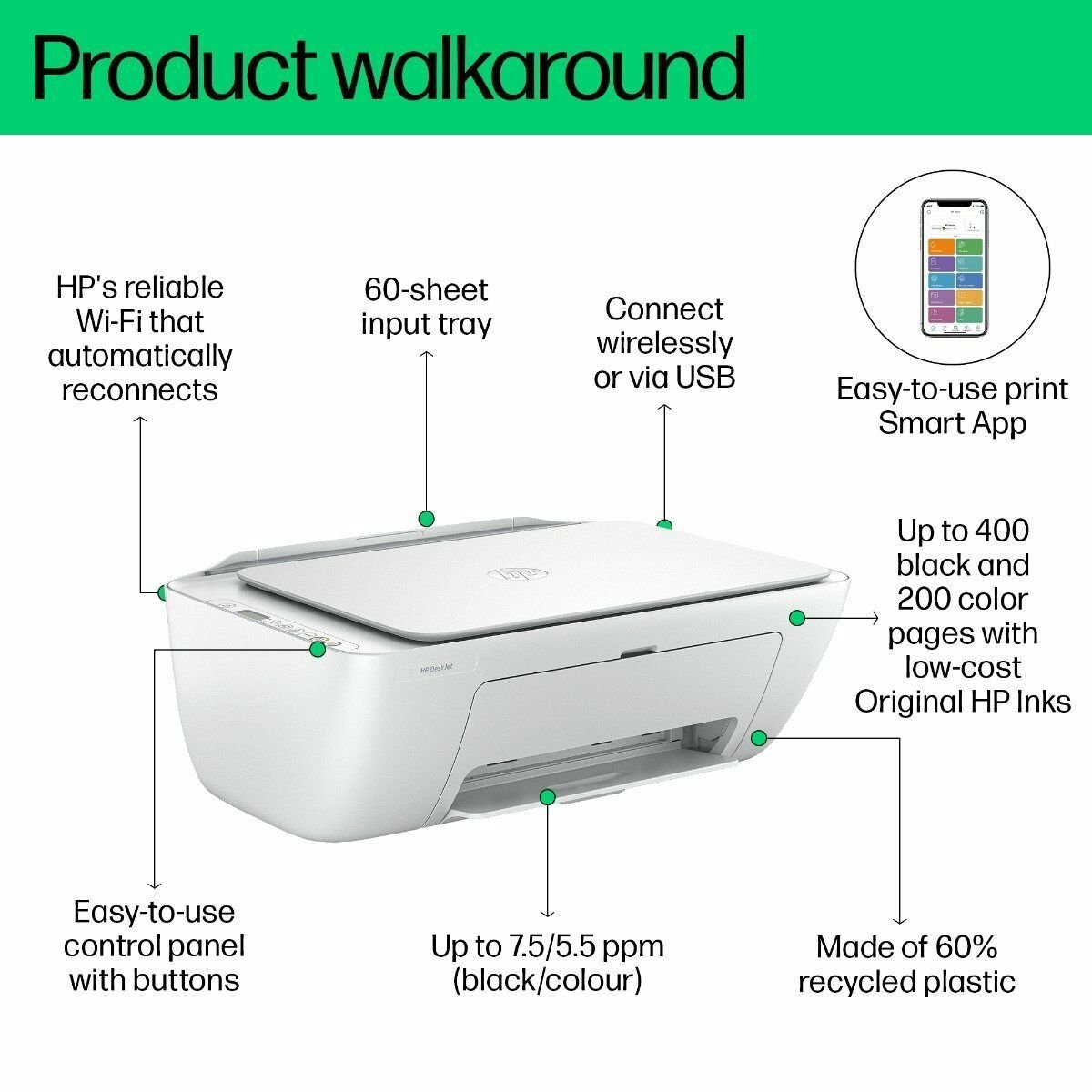 HP DeskJet Ink Advantage 2776 / 2777 / 2875 (NEW) All-in-One COLOUR PRINTER (PRINT,SCAN,COPY ...