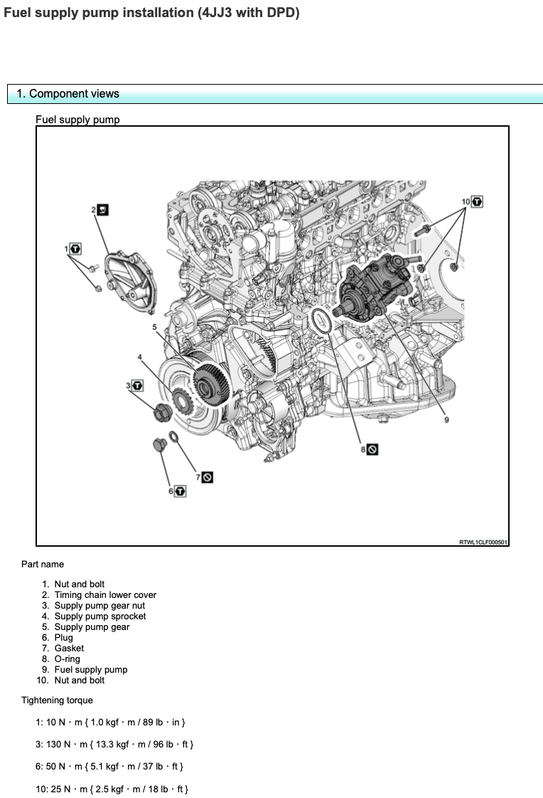 ISUZU ENGINE 4JJ3 SERVICE WORKSHOP MANUAL | Shopee Malaysia