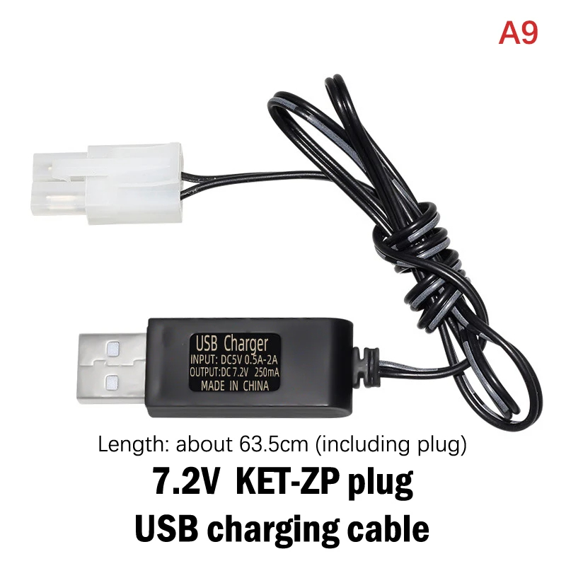 RC Usb Charger Jst Sm Xh Tamiya 9.6V 7.4V 7.2V 6.0V 4.8V 3.7V 2 pin 3 ...
