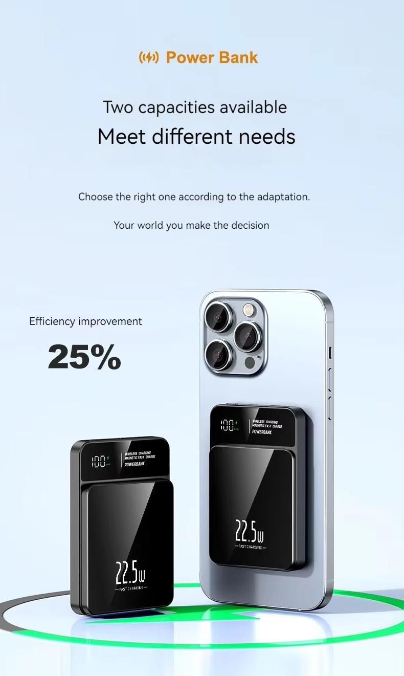 3C Certificate 20000mAh Wireless Power Bank Magnetic Qi Portable ...