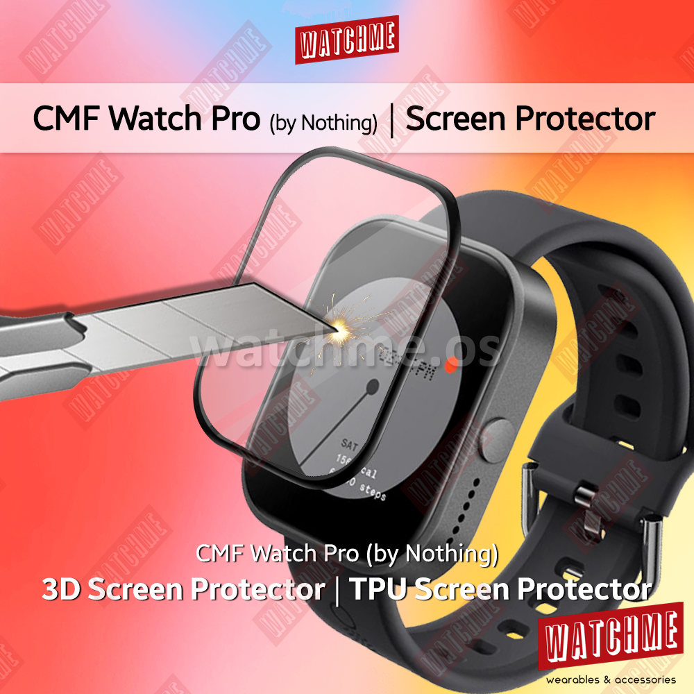Nothing CMF Watch Pro Screen Protector, 3D Full Cover PMMA, TPU Soft Film (smartwatch ...