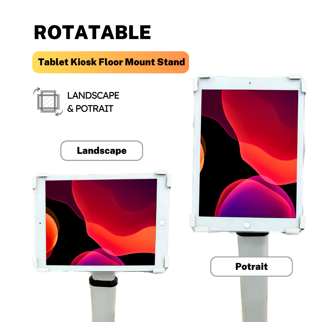 Universal Tablet Kiosk Stand Adjustable Tablet Kiosk Floor Mount Stand ...
