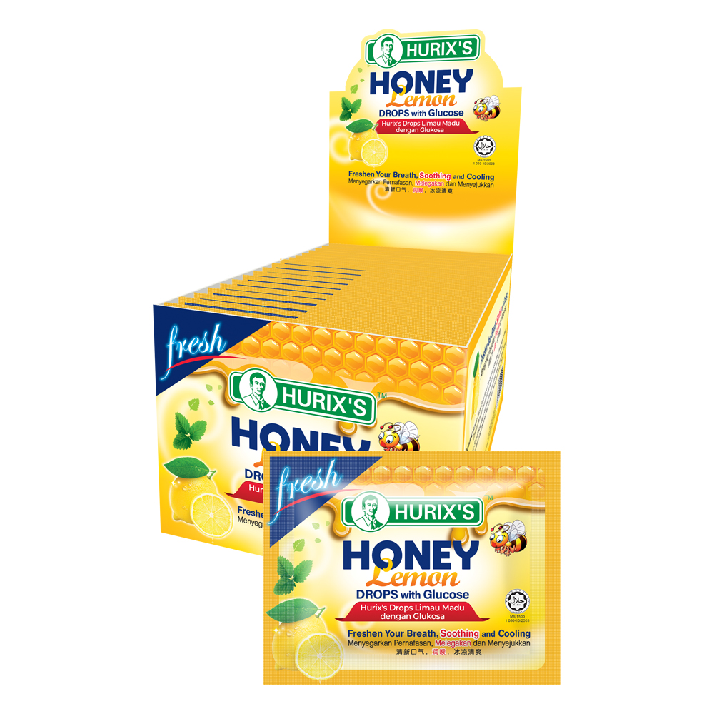 HURIX'S Honey Lemon Drops with Glucose (6's) | Shopee Malaysia