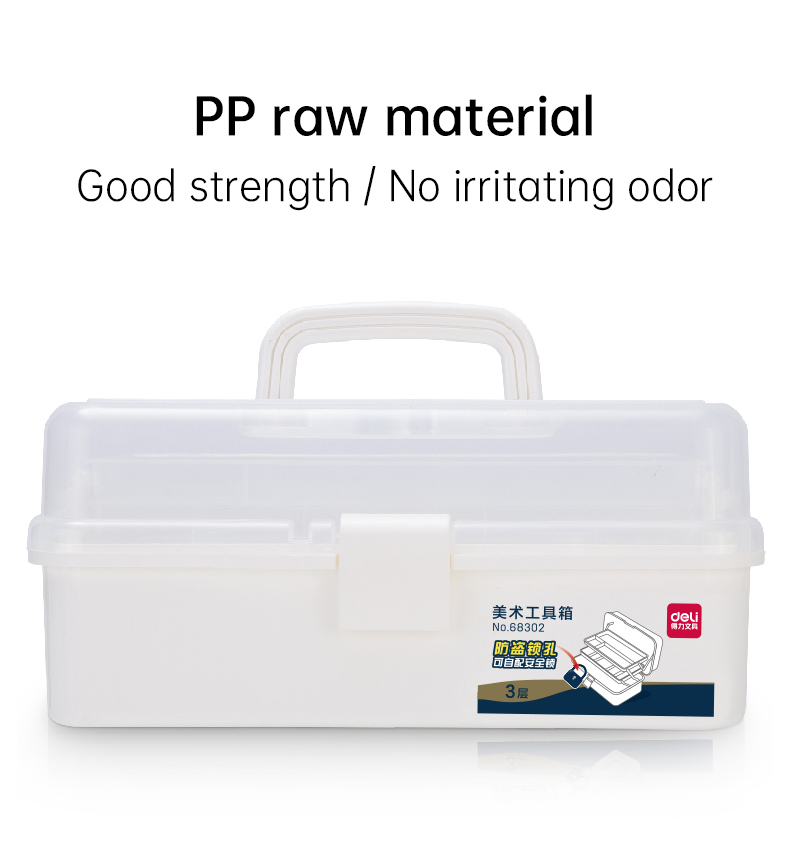 Deli 3-Tier Multipurpose Toolbox Art Storage Box Painting Tools ...