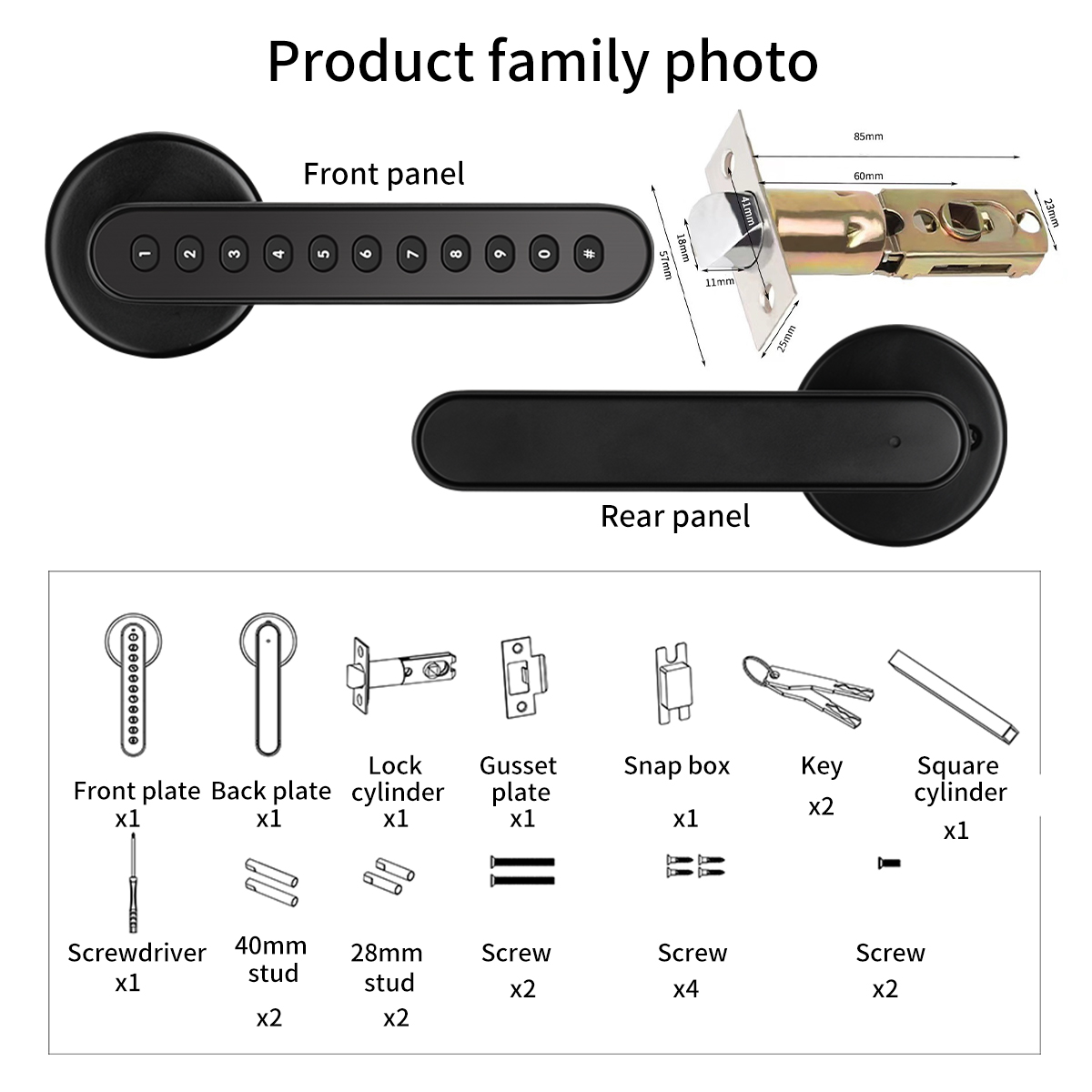 🏠Digital Door Lock Electronic Fingerprint Smart Security Door Lock USB ...