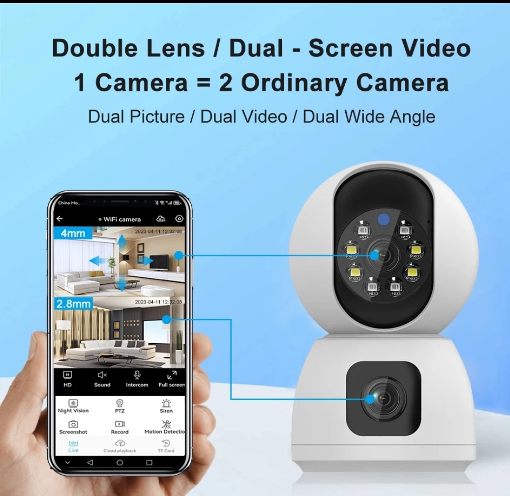[New Arrival] EseeCloud / iPPro 4MP Dual Lens Double Screen Dual Light ...