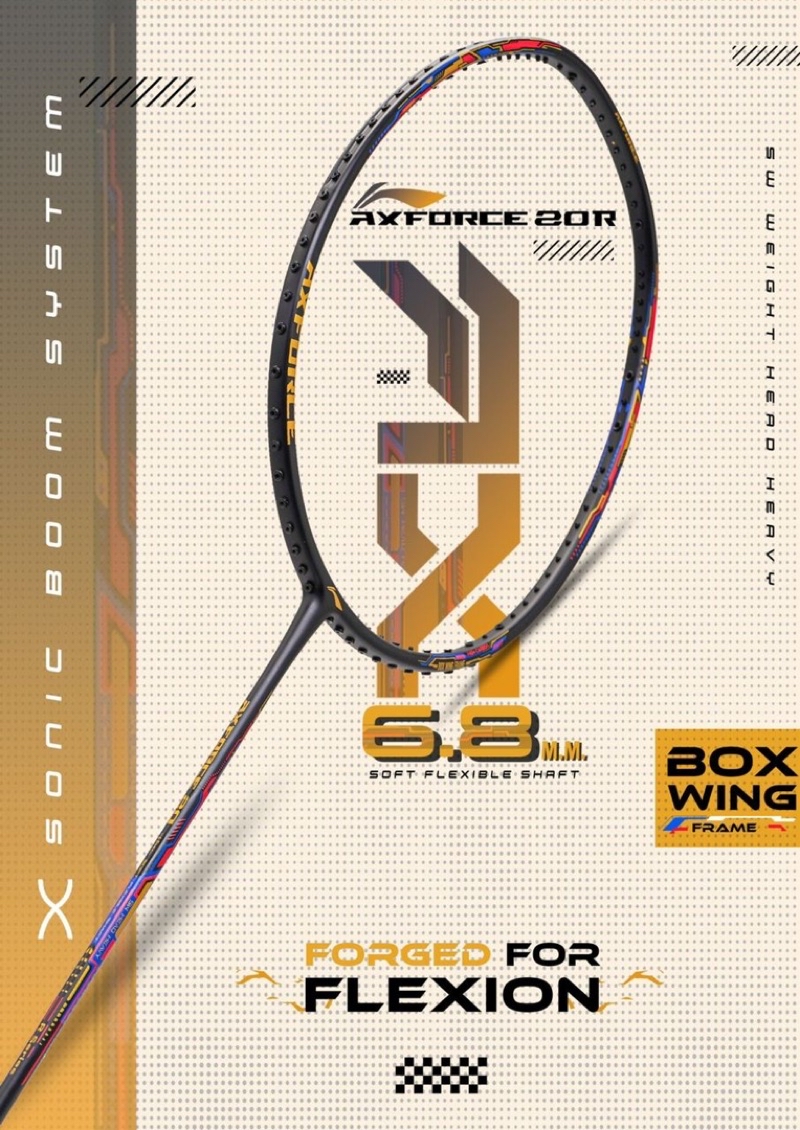 LI-NING Axforce 20 & 20R 3U & 4U Badminton Racket Max Tension 27LBS ...
