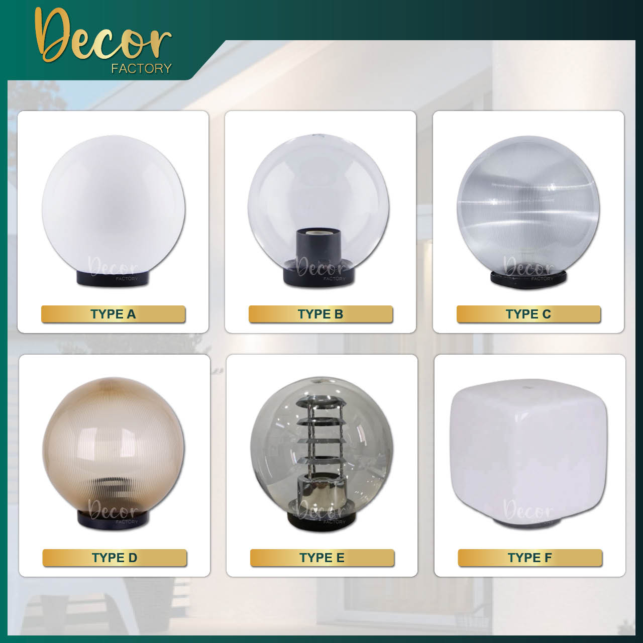 Outdoor Gate Light Globe Light OPAL Weather Proof E27 Holder Outdoor ...