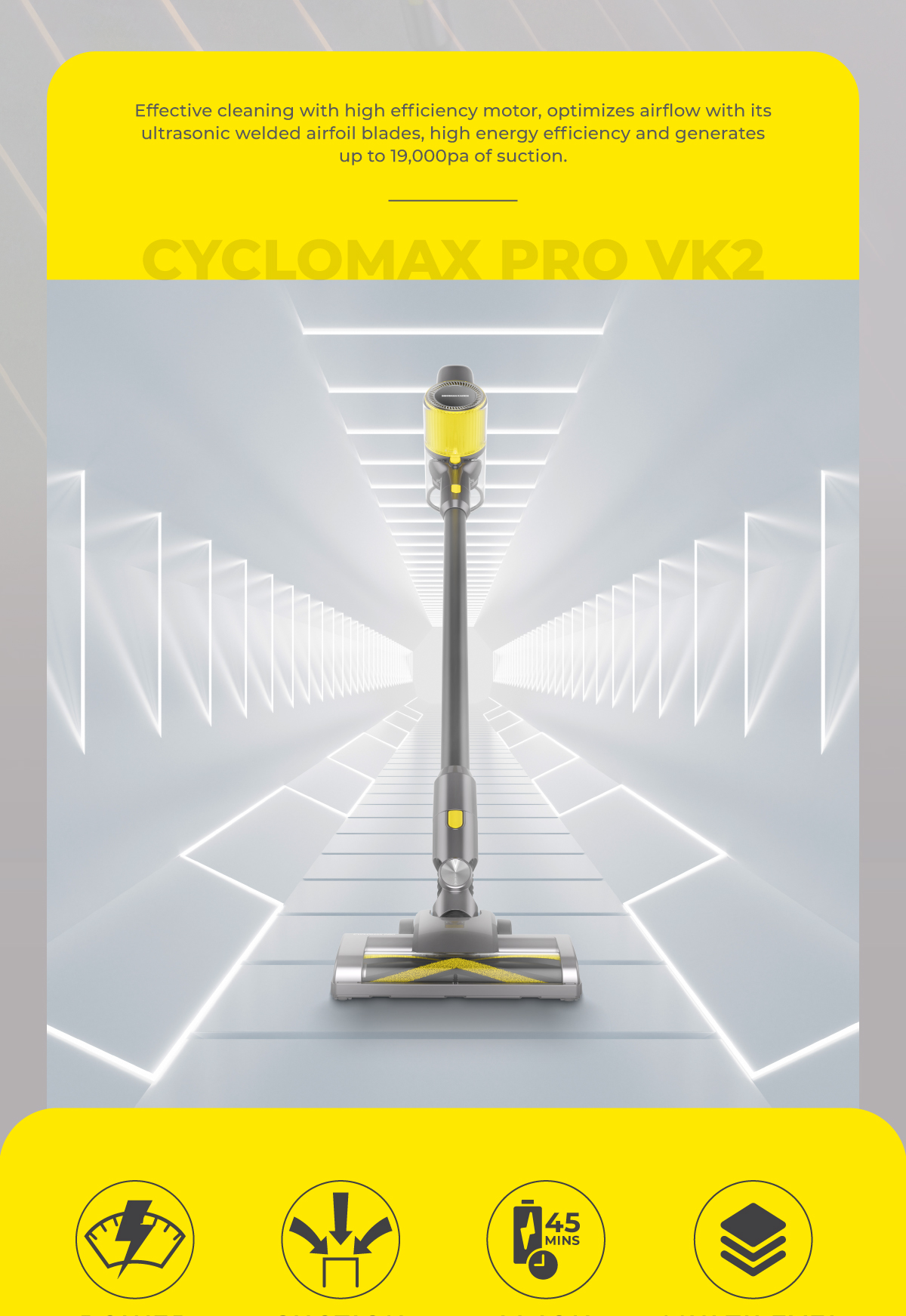 Bossman Kaden, Cyclomax Pro VK2 Wireless Cordless Vacuum Cleaner ...