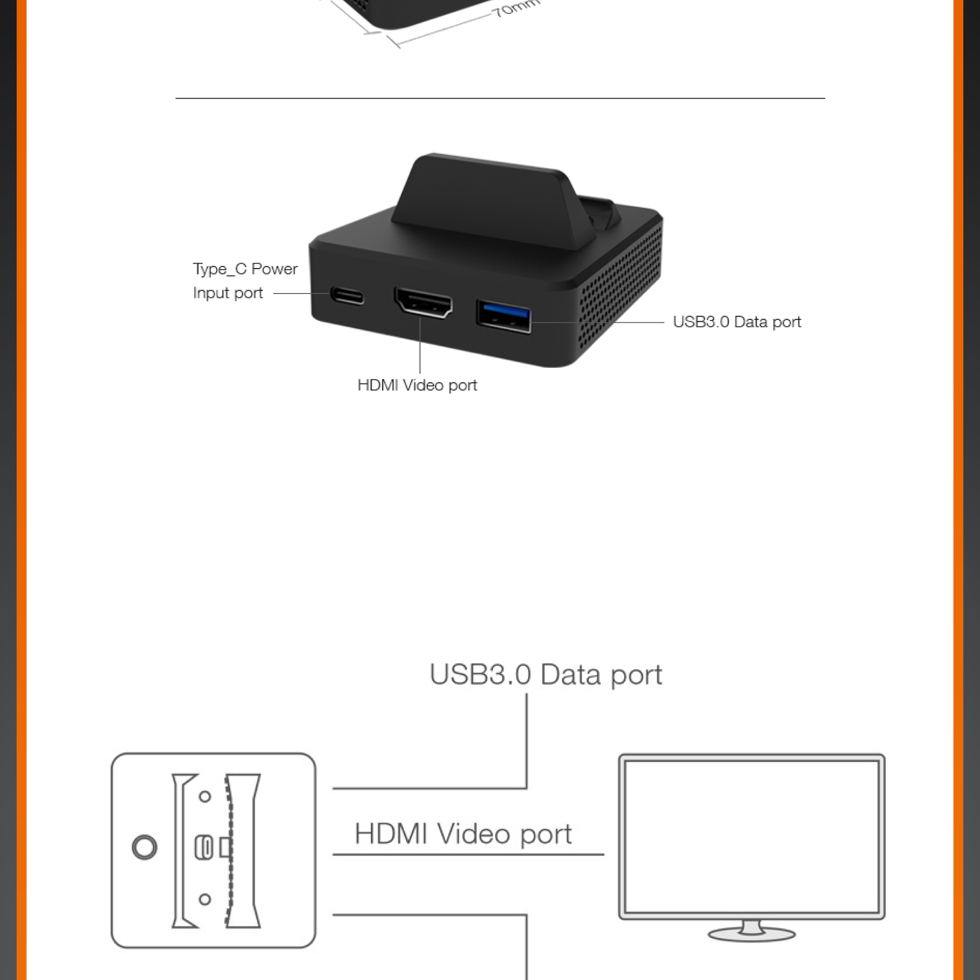 DOBE Nintendo Switch OLED Switch V1 V2 HDMI Video Converter Dock TV ...