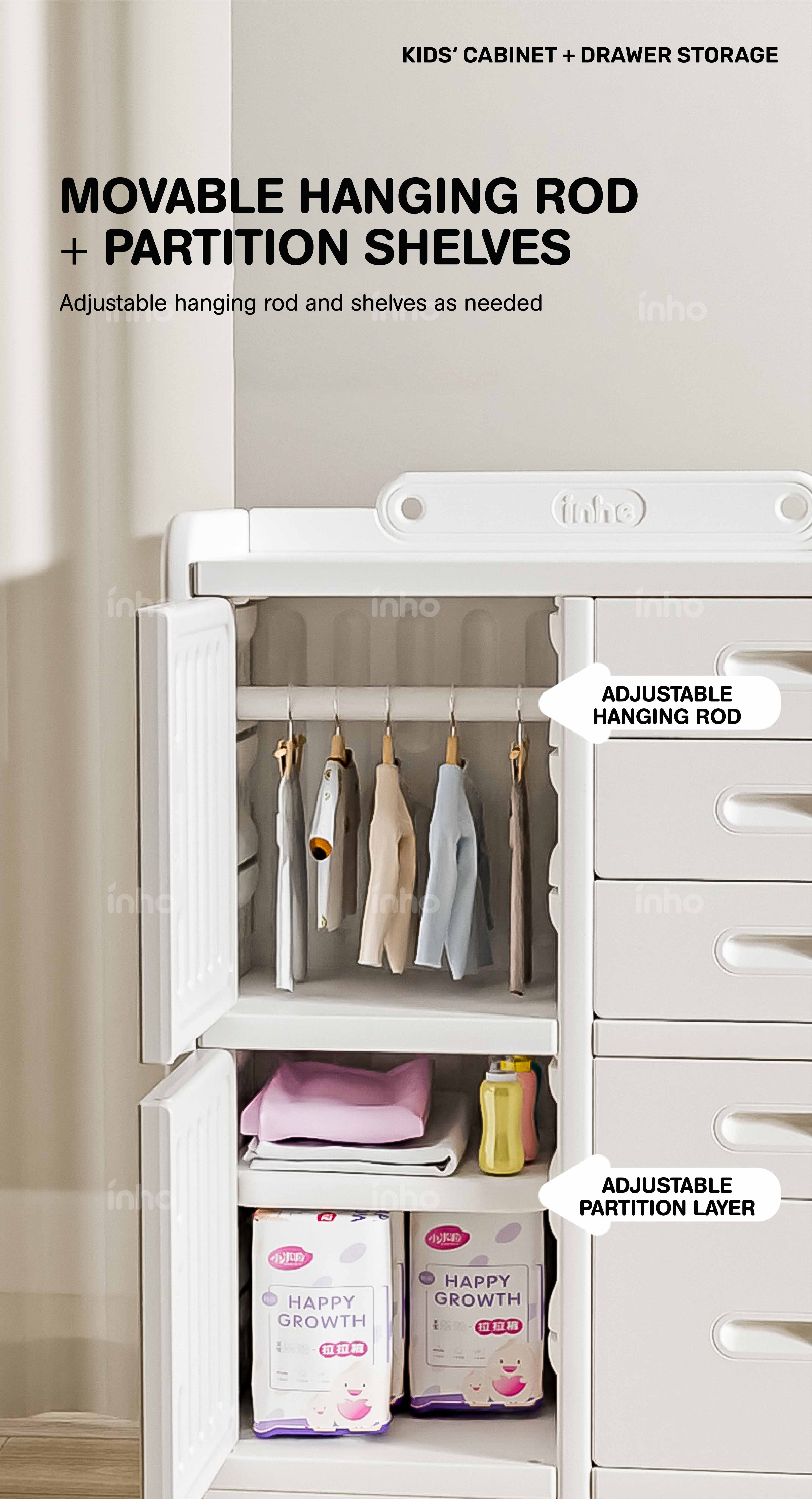 INHO L83-175cm Multifunctional Bedroom Living Room Child Utility ...