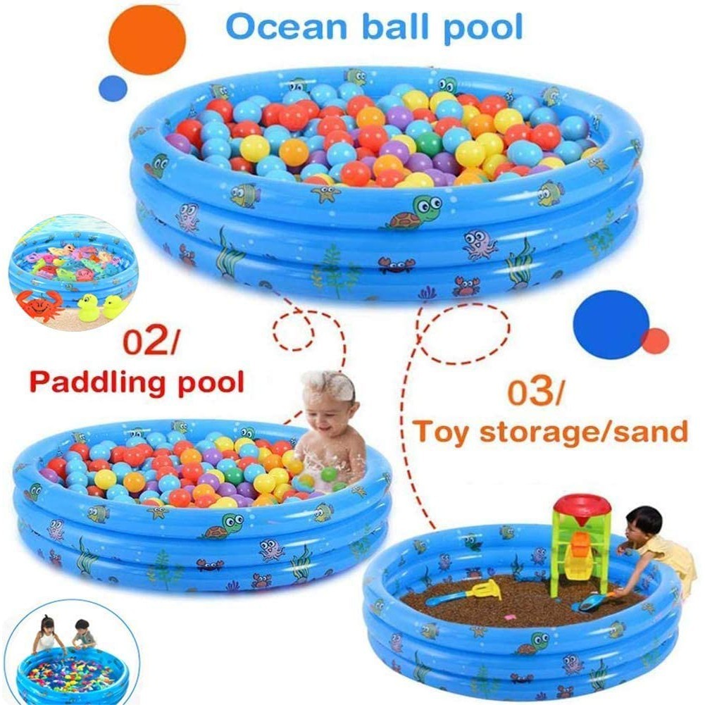 GOOGOO BIRD 3 Rings Inflatable Multi Size Round Pool Kids Swimming Pool ...