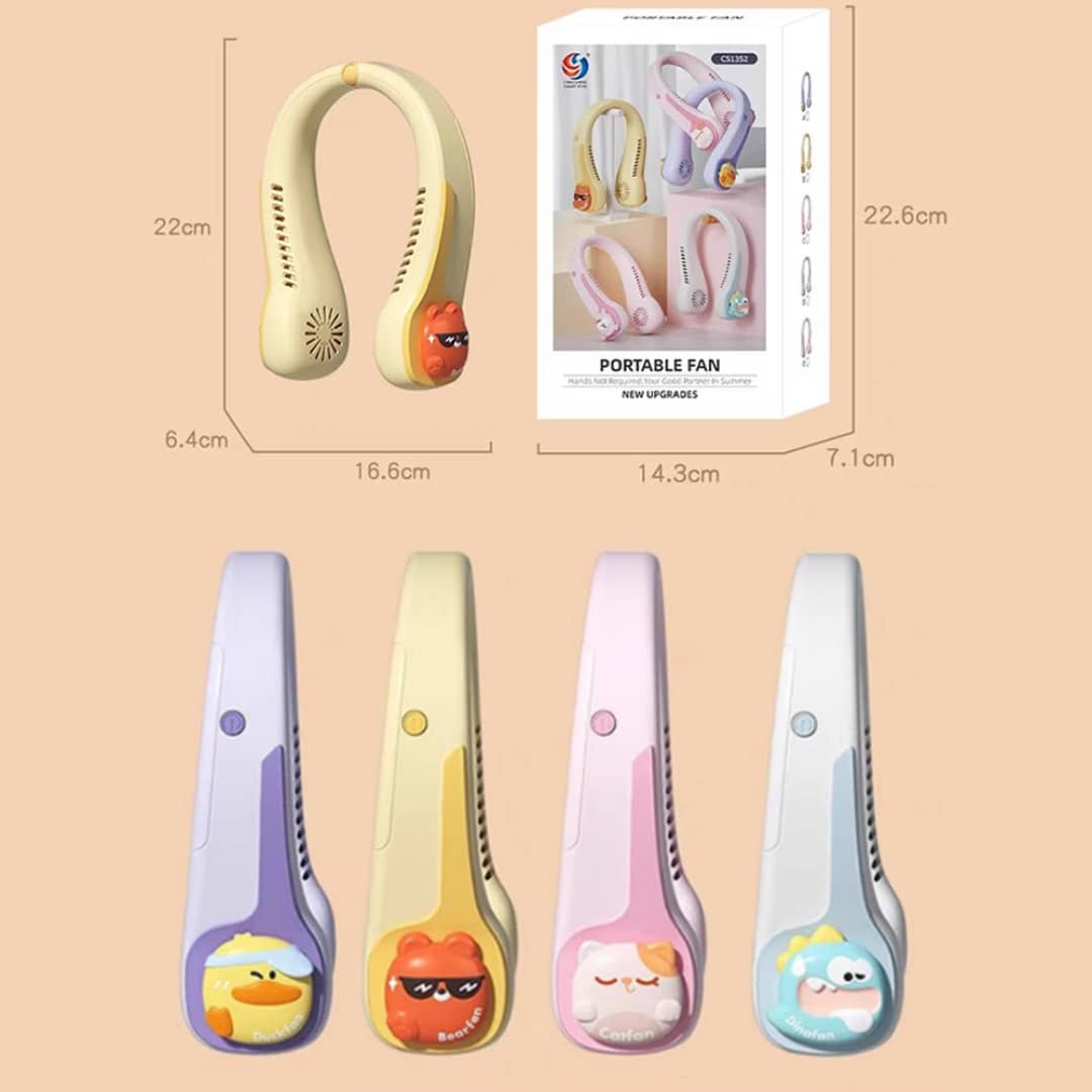 Portable Mini Neck Fan Adjustable Speed Neck Fan 3 Speed Neck Fan ...