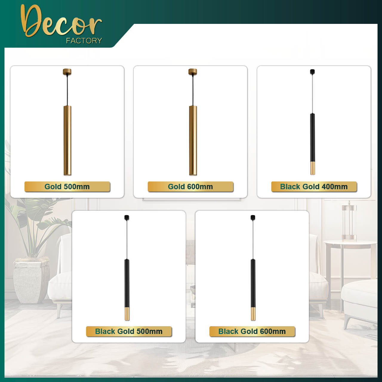 🔥NEW🔥 LED Long Tube Pendant Light Cylinder Type LED Dining Room Bar ...