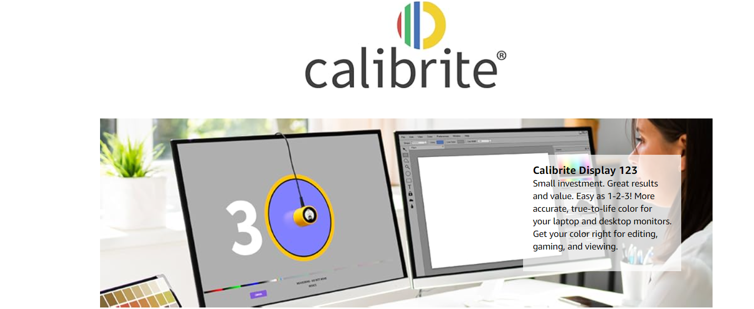 Calibrite Display 123 Colorimeter - Monitor Calibration Device with ...