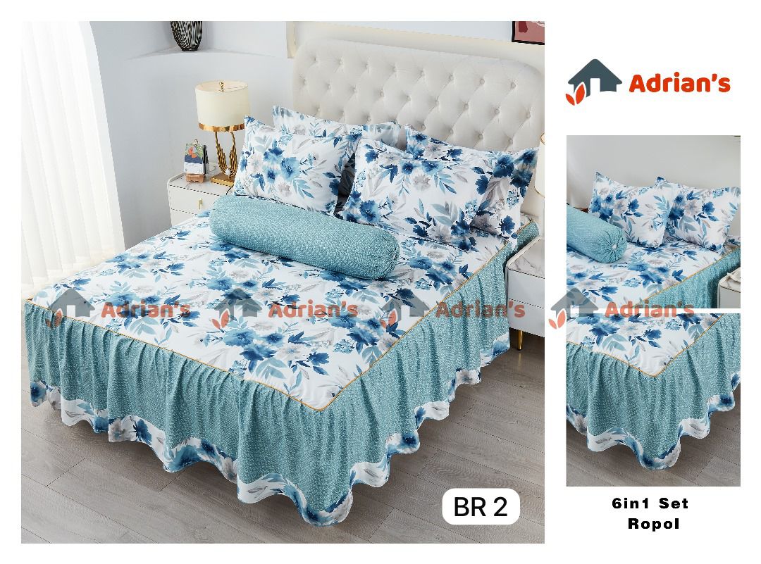 ADRIAN's Set Cadar Ropol 6-in-1 KING/QUEEN Berkualiti Tinggi Gaya Baru ...
