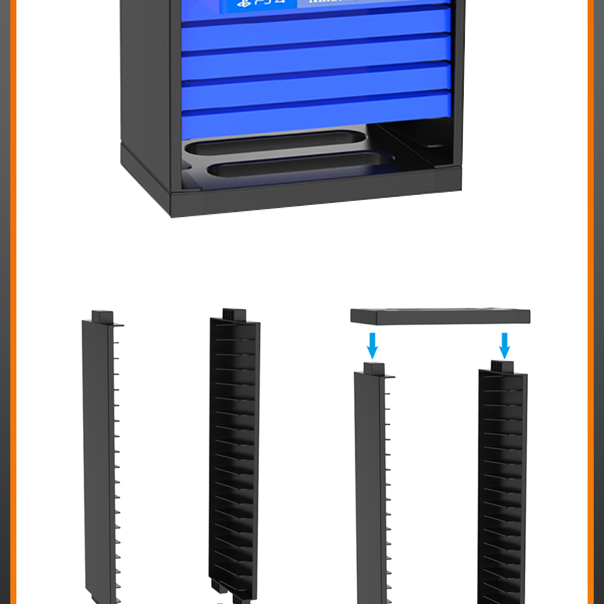 DOBE PS5 PS4 Xbox Storage Stand 12/18/36 Slots Game Storage Tower Game ...