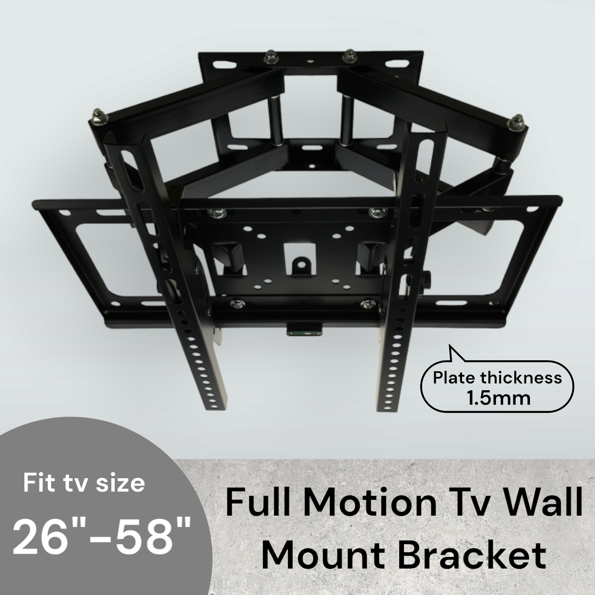 UNIVERSAL 26" TO 58" FULL MOTION LED/LCD TV WALL MOUNT BRACKET (CAN USE ...
