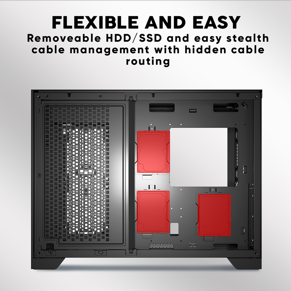 Armaggeddon Tessaraxx APEX 13 Air E-ATX PC Fish Tank Design Gaming Case ...