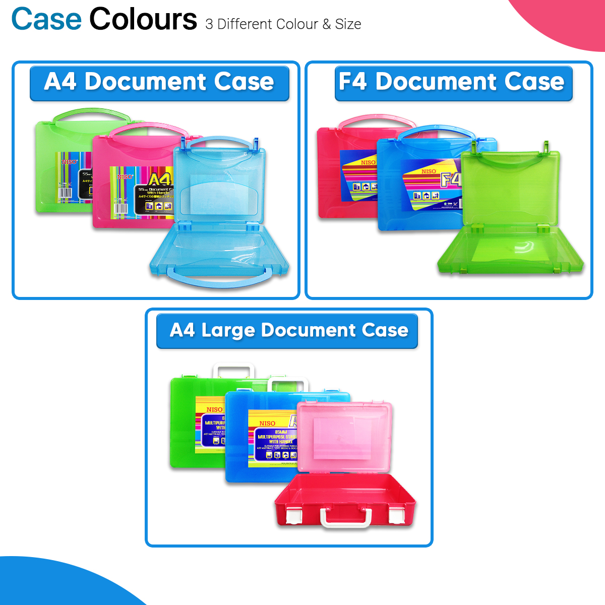 NISO Fail Plastik Bekas F4/A4 File Folder File Organizer Document Case ...