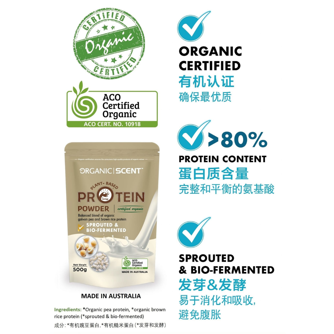Organic Scent Plant-Based Protein Powder (500g x 2) – Twin Pack | Shopee Malaysia