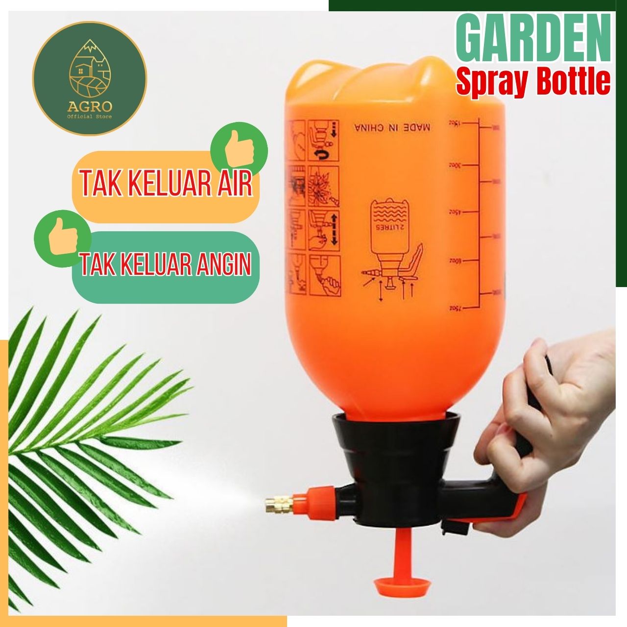 AGRO | Bottle | Water | Sprayer | Portable Air Pump | Bottle Spray ...