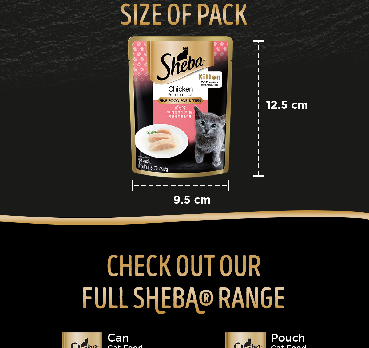 SHEBA Pouch Cat Wet Food for Kitten in Chicken Flavor 70g (6-Pack ...