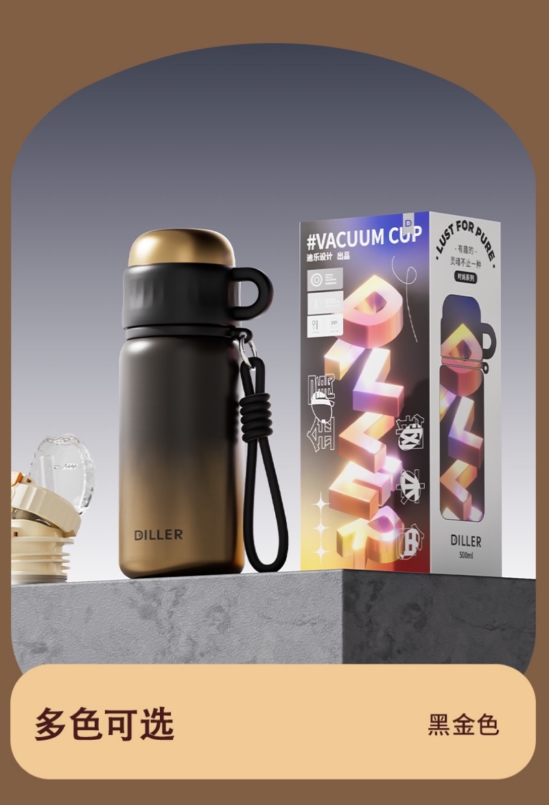 Diller Cool SUS316 Thermo Vacumn Flask Bottle Tri function Drinking ...