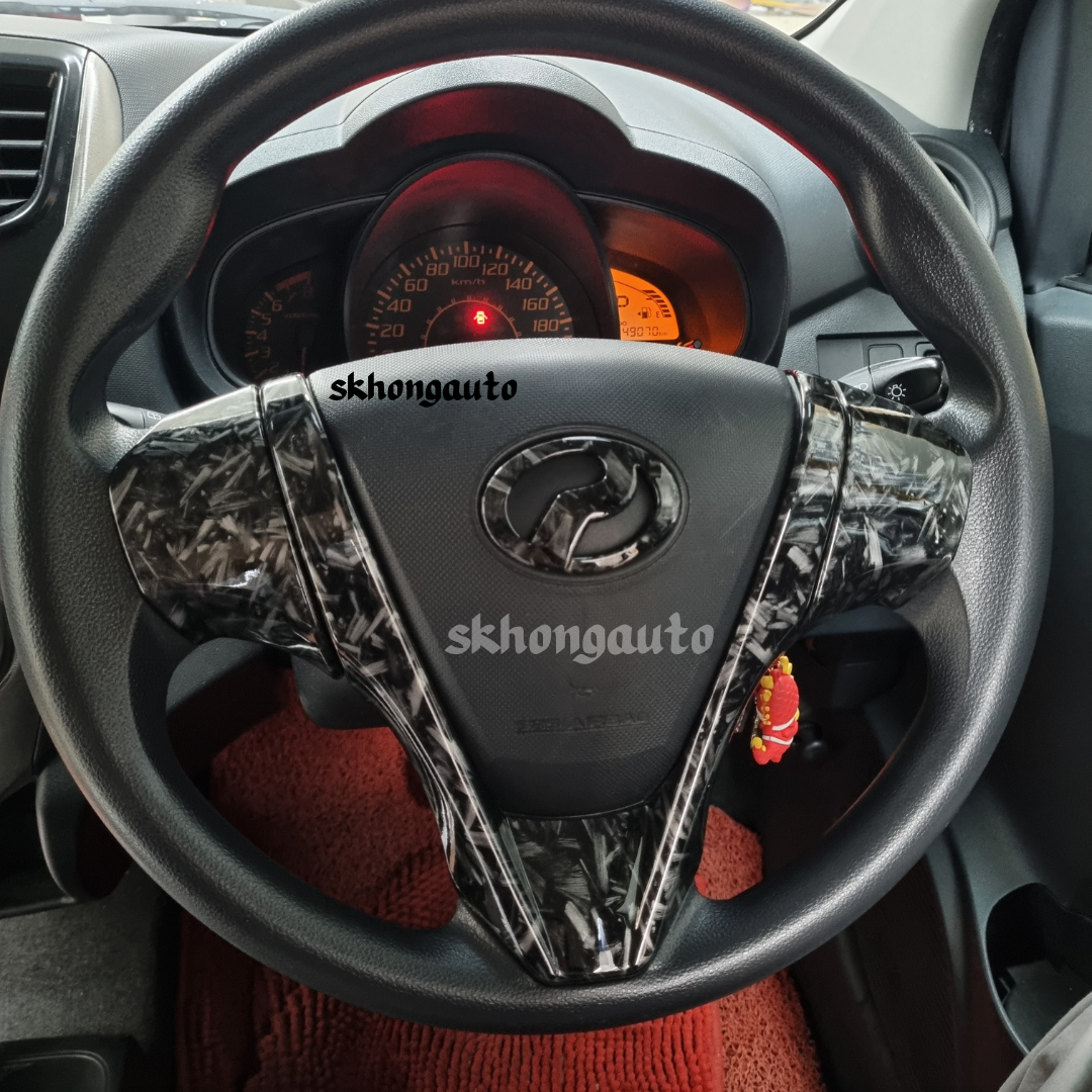 Perodua axia 2014-2022 forged carbon fiber gr steering wheel frame ...