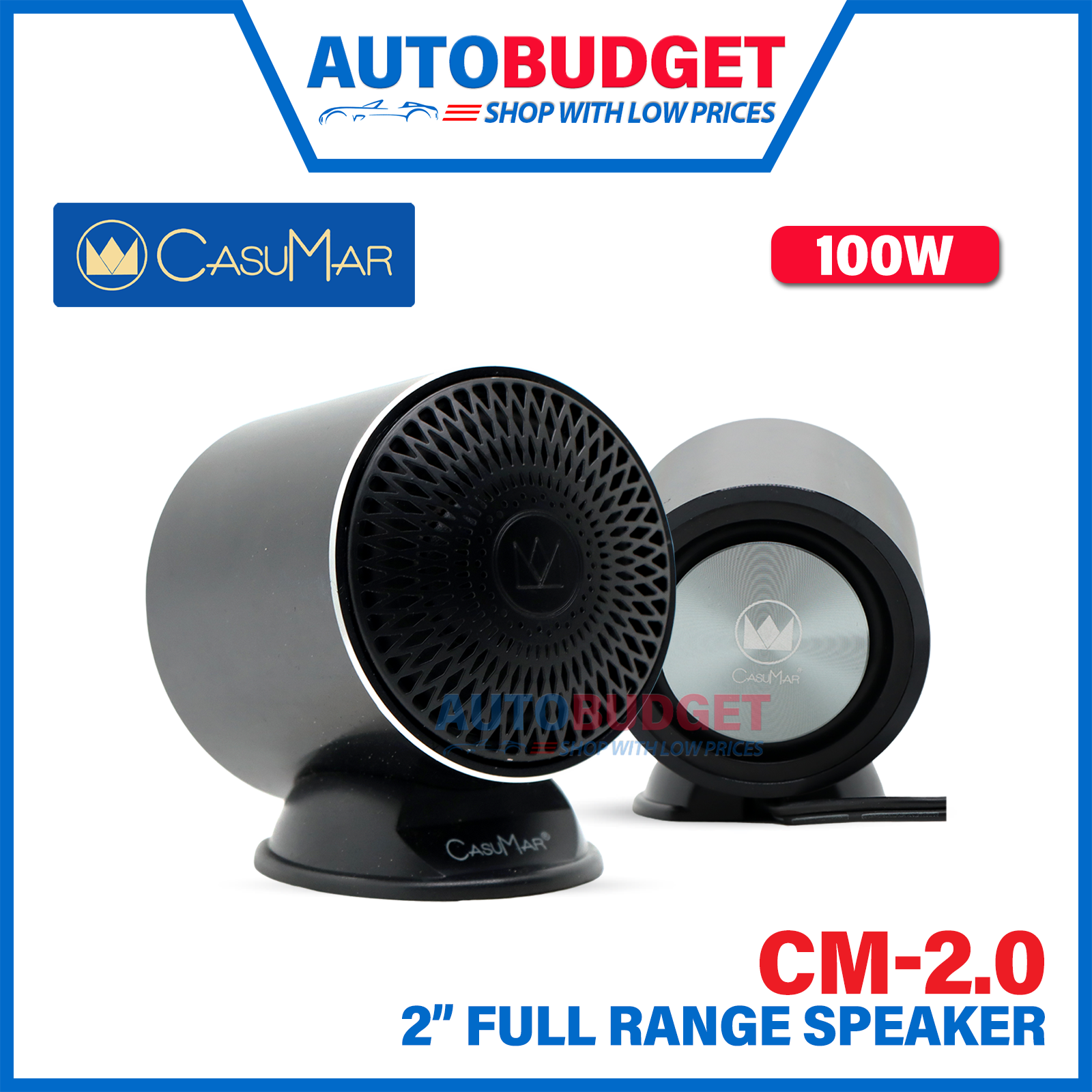 2" Full Range Speaker DX-2FR Car Tweeter Bass 2 Inch Double side Bass ...