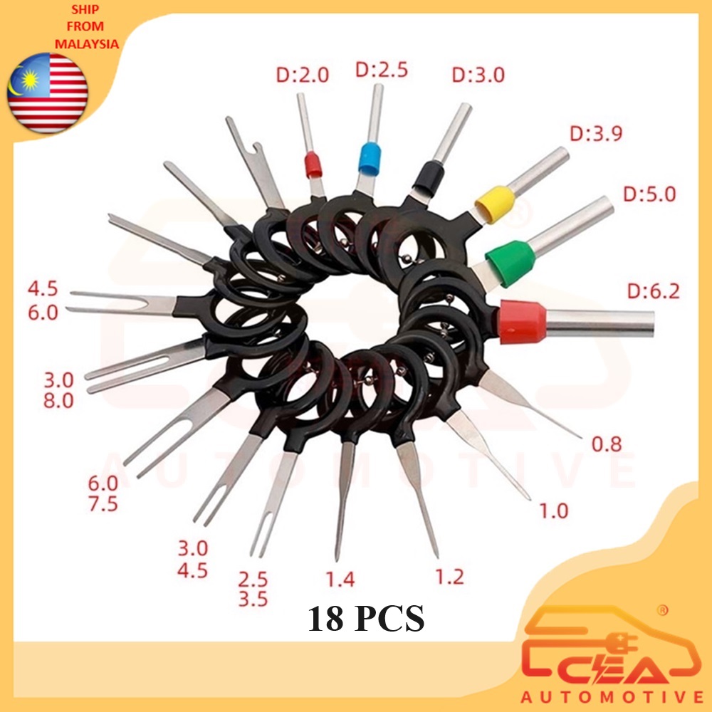 18PCS 38PCS 59PCS SOCKET TERMINAL EXTRACTOR KIT SET EJECTOR PIN WIRE ...