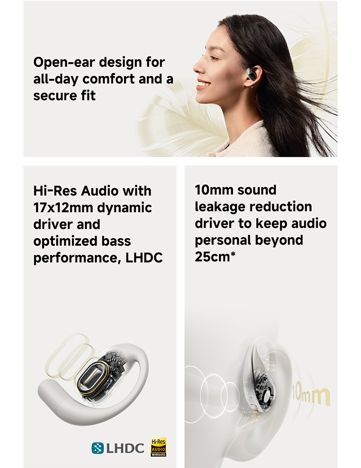 Xiaomi OpenWear Stereo | Open-Ear Design | Hi-Res Audio & LHDC | AI ...